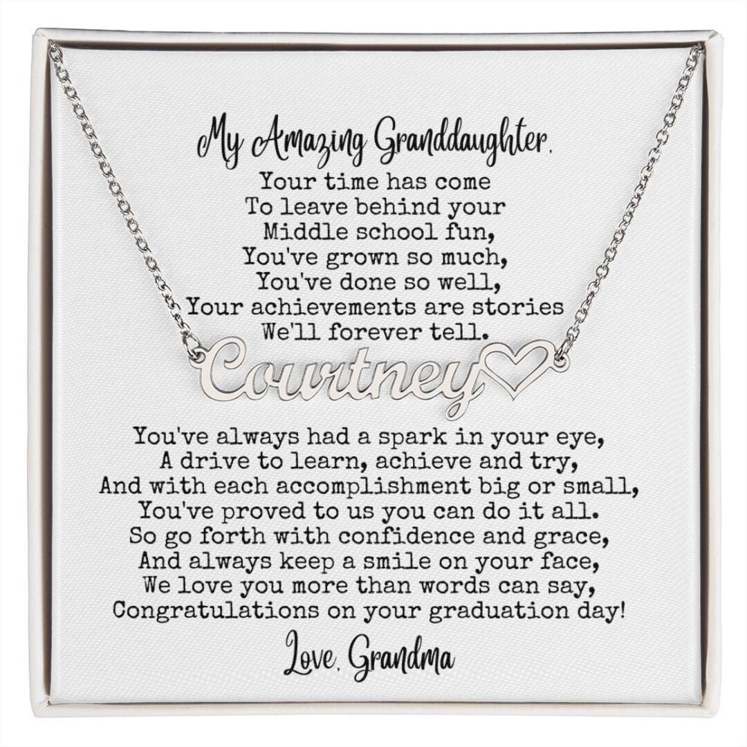 8th Grade Graduation Gift for Granddaughter, Middle School Graduation ...