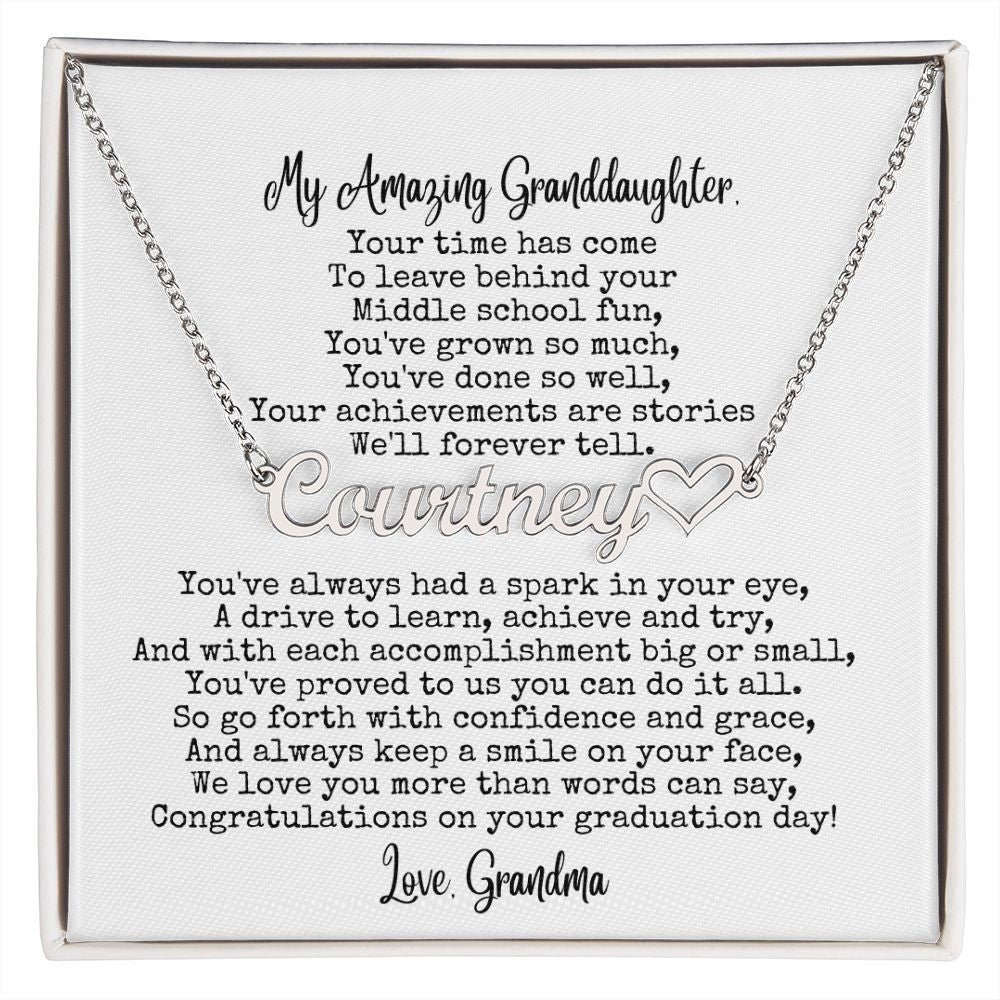 8th Grade Graduation Gift for Granddaughter, Middle School Graduation ...