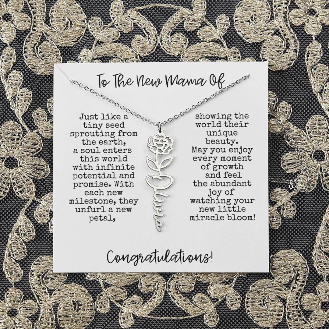 Push Present Ideas, Baby Name Necklace, Push Present Jewelry, Push ...