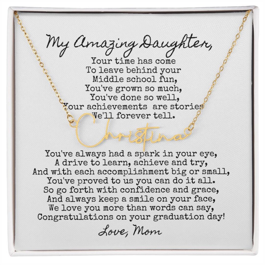 8th Grade Graduation Gift for Daughter, Middle School Graduation Gift ...