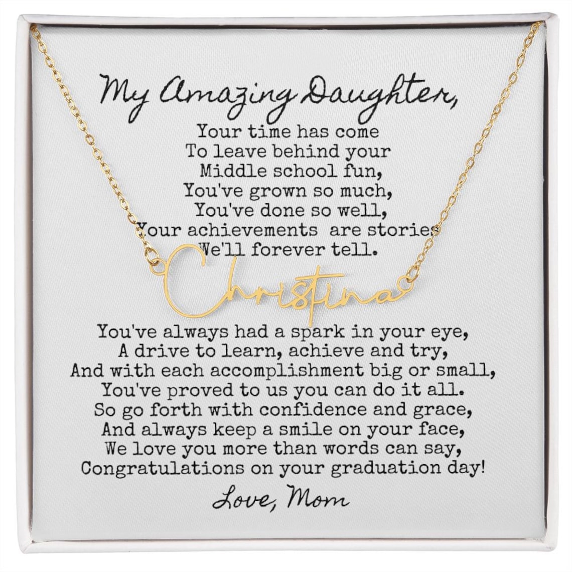 8th Grade Graduation Gift for Daughter, Middle School Graduation Gift ...