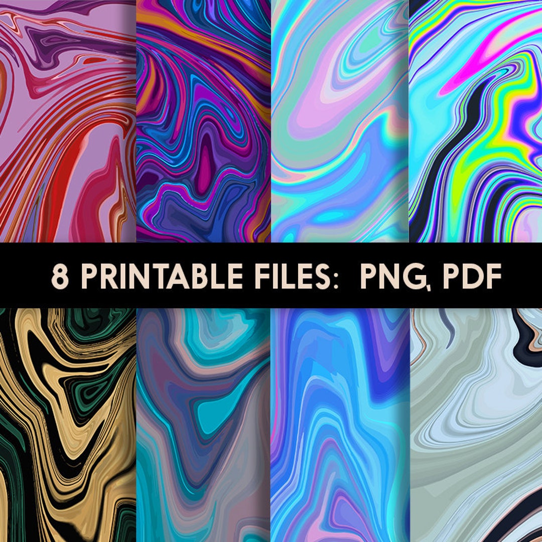 Printable Abstract Liquid Marble Images - Digital File Download ...
