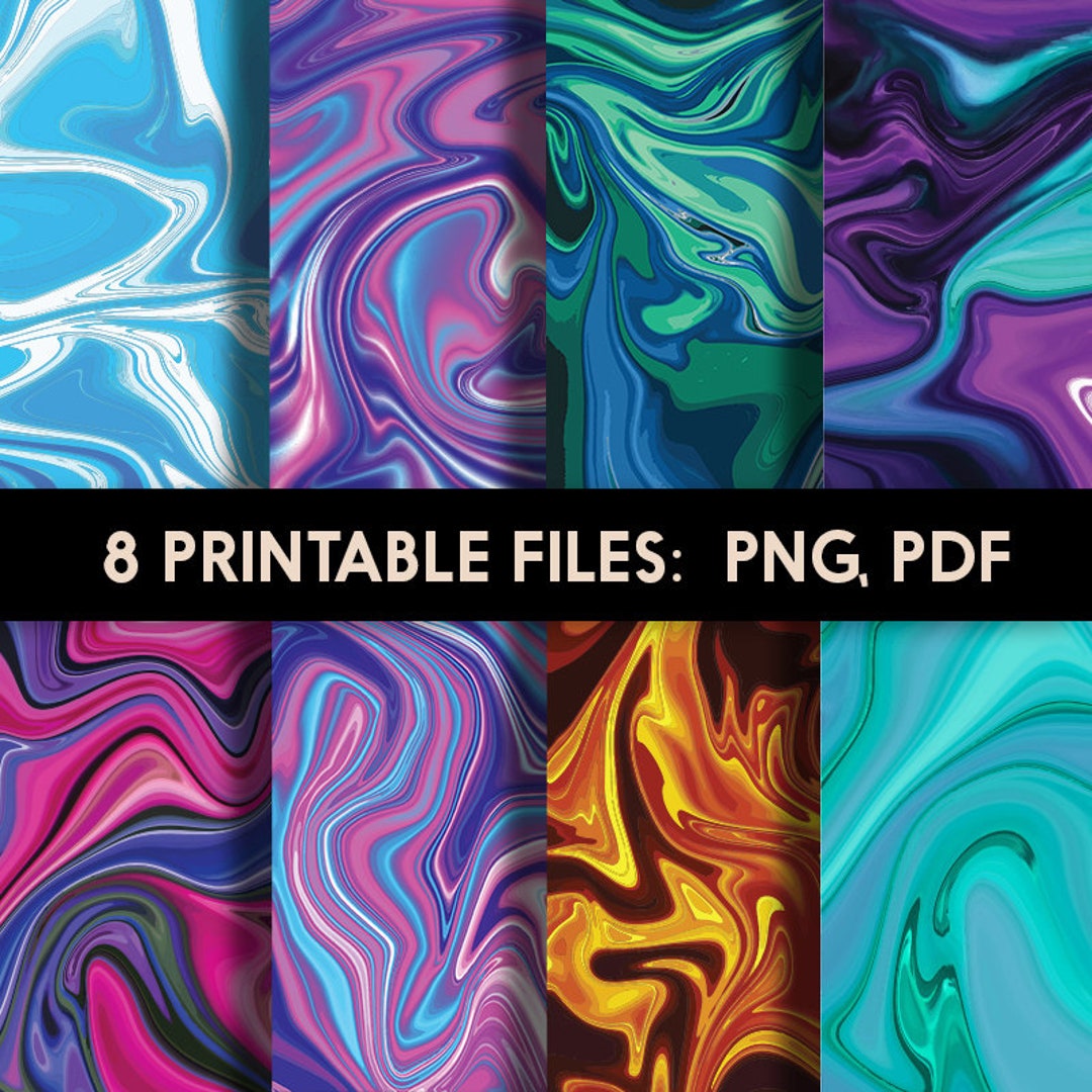 Printable Abstract Liquid Marble Images - Digital File Download ...