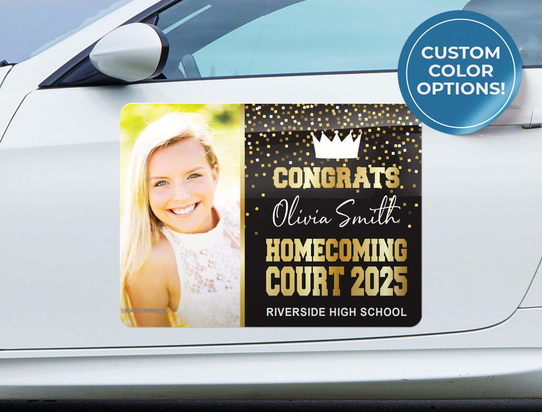 Personalized Full-color Homecoming Parade Car Magnet: Custom Design for ...