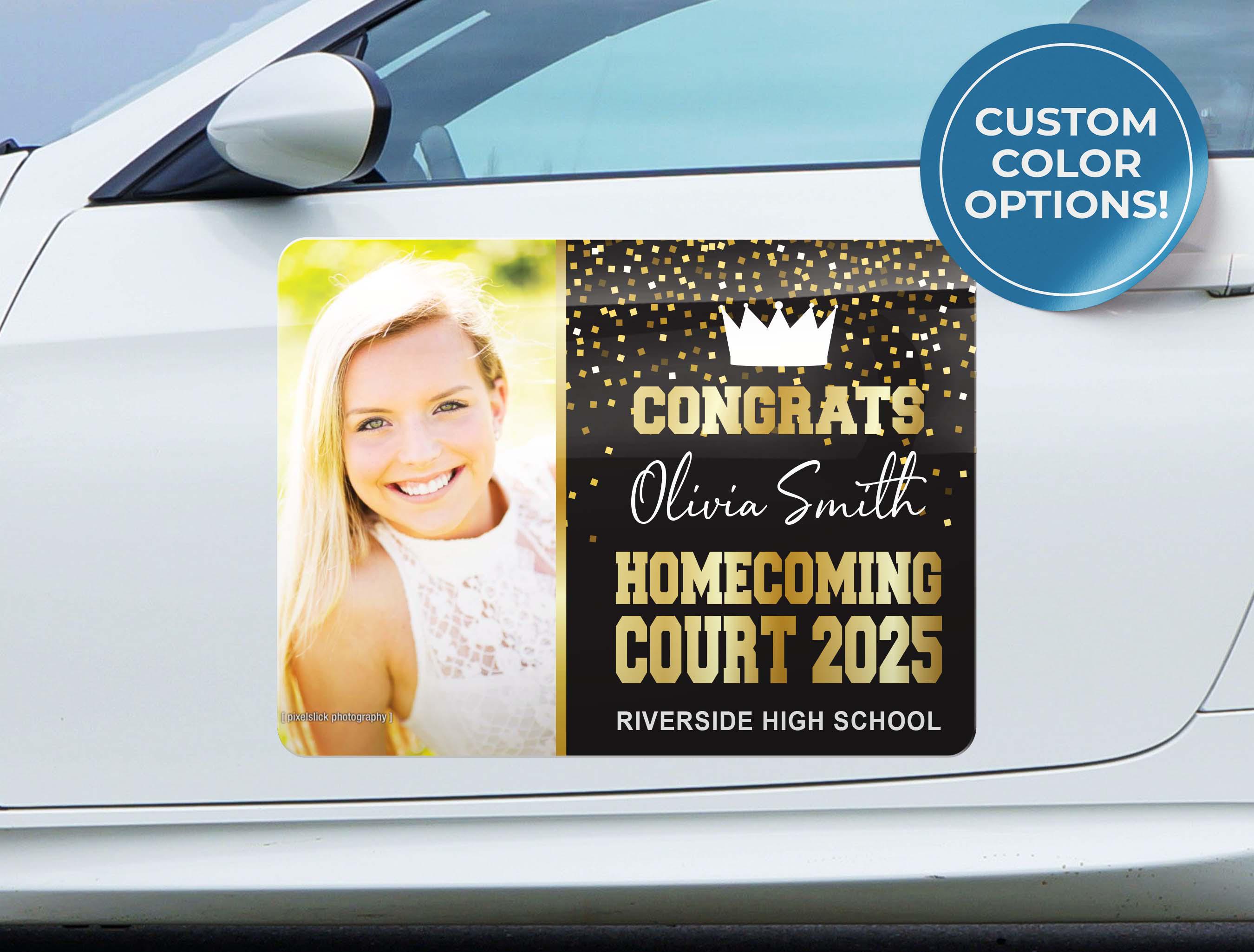 Personalized Full-color Homecoming Parade Car Magnet: Custom Design for ...