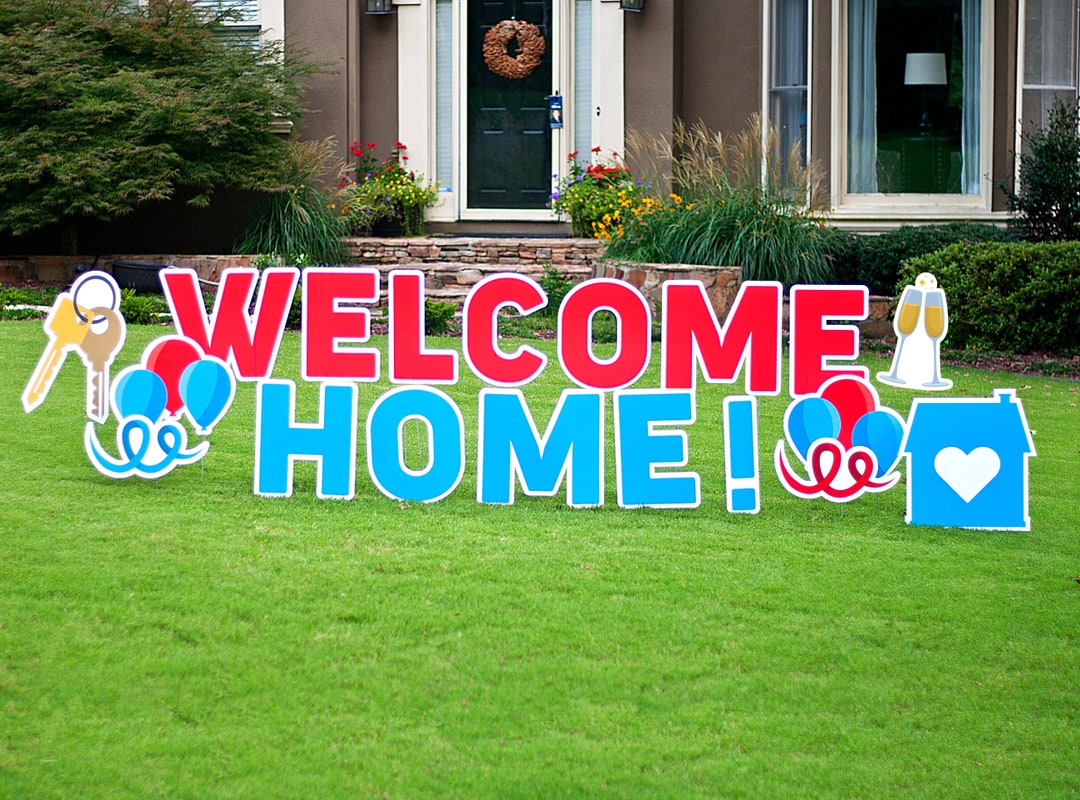 Personalized Welcome Home Yard Sign: 17-inch Lawn Letter Cutouts for ...