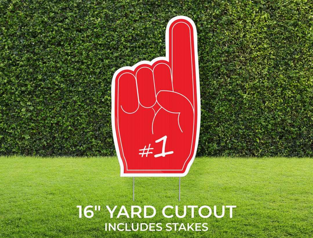 Number One Yard Sign Cutout | Sports Yard Décor | Personalized Lawn ...