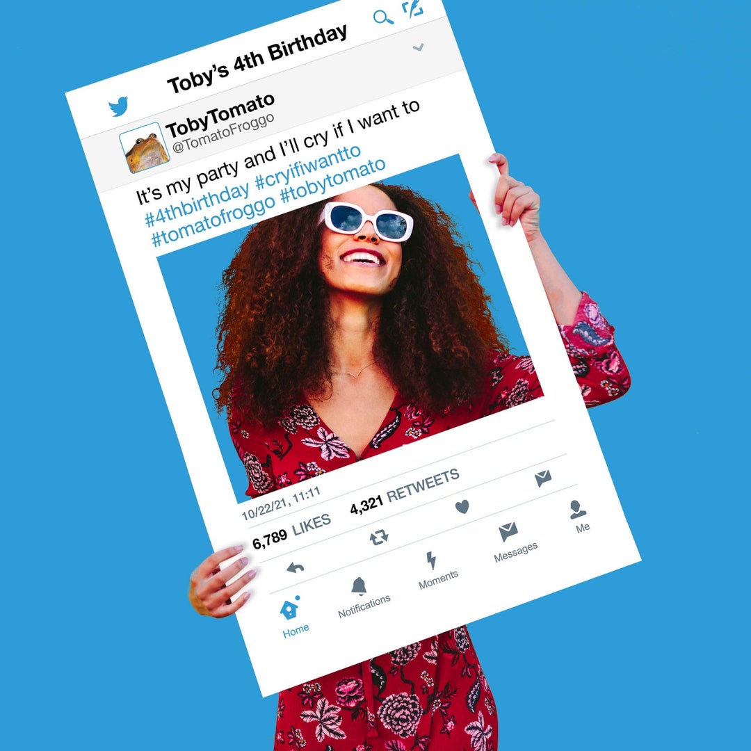 Custom Twitter Inspired Cutout Photo Frame 24 X 36 Party Photo Booth ...
