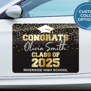 Custom Graduation Car Magnet | Car Parade Magnets | Congrats Grad ...