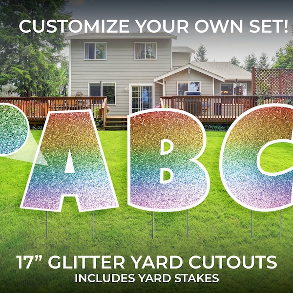 Glitter Letter Sign - Etsy