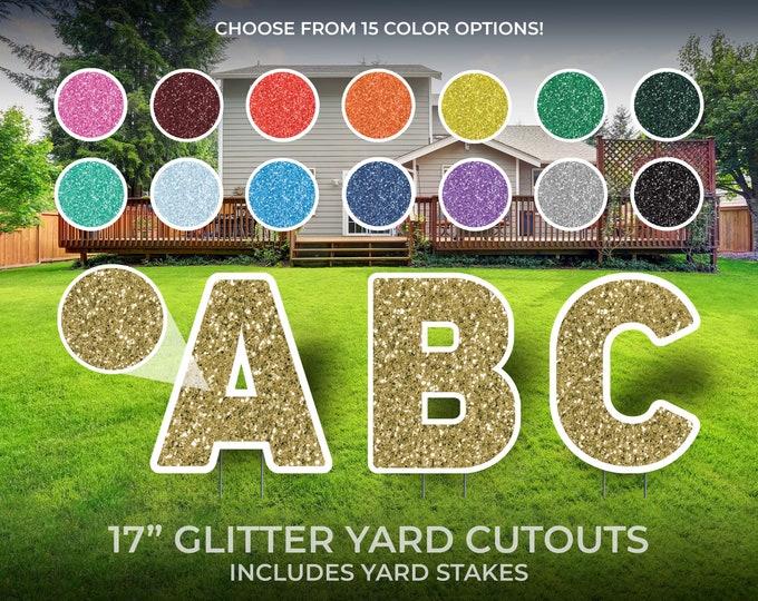 Colorful Yard Sign Letters With Yard Stakes Included | Custom Large ...