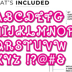 Custom Hot Pink Letter Yard Sign Cutouts | Party/event Yard Décor ...