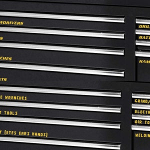 Tool Box Vinyl Decals 28-pack | Mechanic Drawer Labels | Organize Tools ...