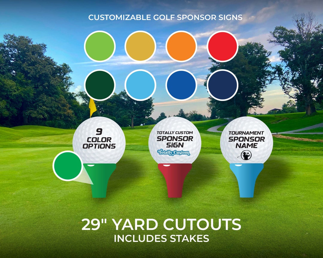 Custom Golf Sponsor Sign Cutouts | Sporting Event Yard Décor ...