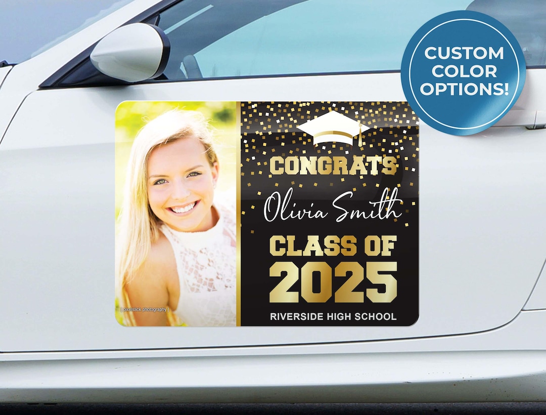 Custom Graduation Car Magnet: Class of 2025 Parade Decor - Etsy