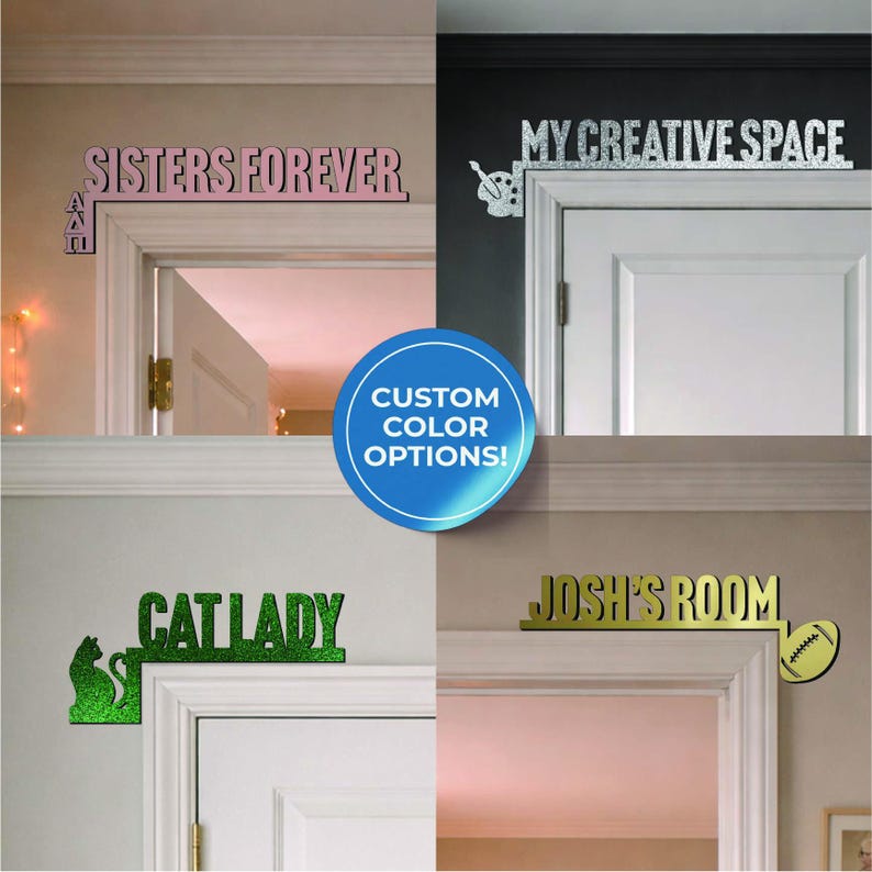 Customizable Acrylic Door Frame Sign - Elegant Wall Decor for Dorms ...
