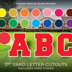 Personalized 17-inch Yard Letters: Customizable Party Decor Cutouts ...