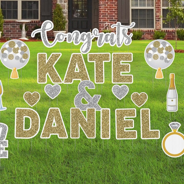 Engagement Yard Sign - Etsy