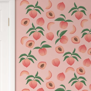 35 Pack Watercolor Peaches | Peel & Stick Wall Decals | Renter Friendly ...