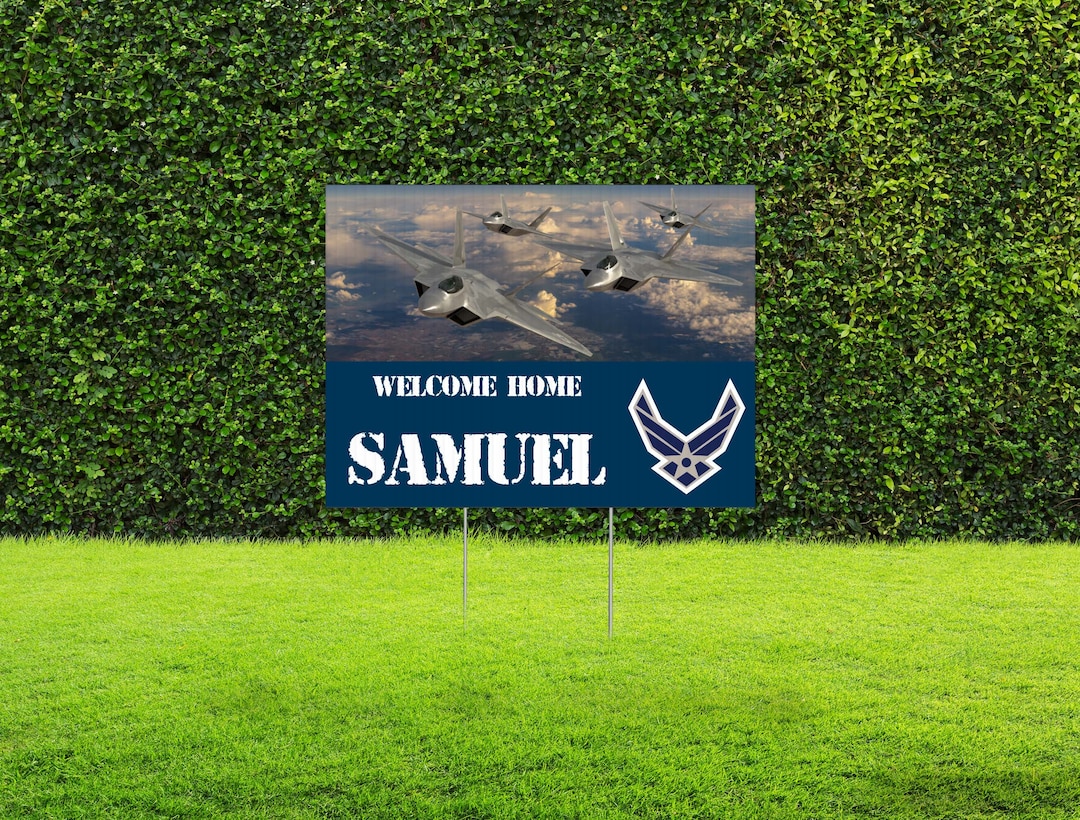 Personalized Air Force Welcome Home Yard Sign: Military Homecoming ...