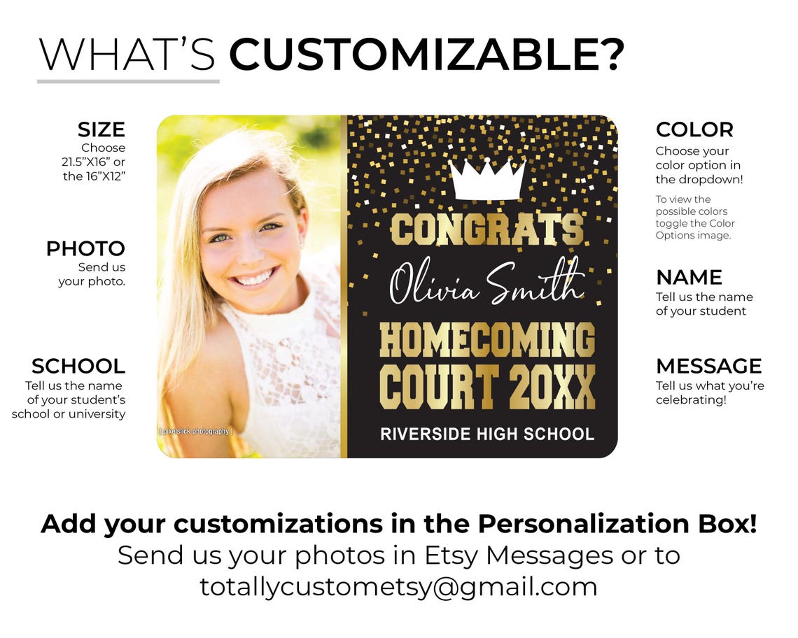 Personalized Full-color Homecoming Parade Car Magnet: Custom Design for ...