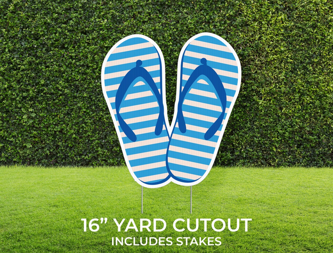Flip Flop Yard Sign: Summer Lawn Decor, Includes Stakes - Etsy