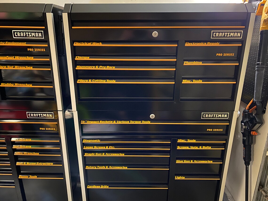 Tool Box Vinyl Decals 28-pack Mechanic Drawer Labels - Etsy