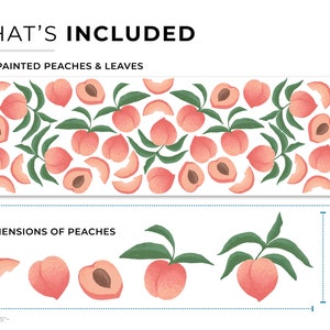 35 Pack Watercolor Peaches | Peel & Stick Wall Decals | Renter Friendly ...