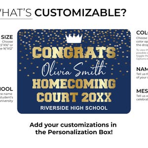 Personalized Homecoming Car Magnet: Celebrate Hoco Court, Parade Float ...