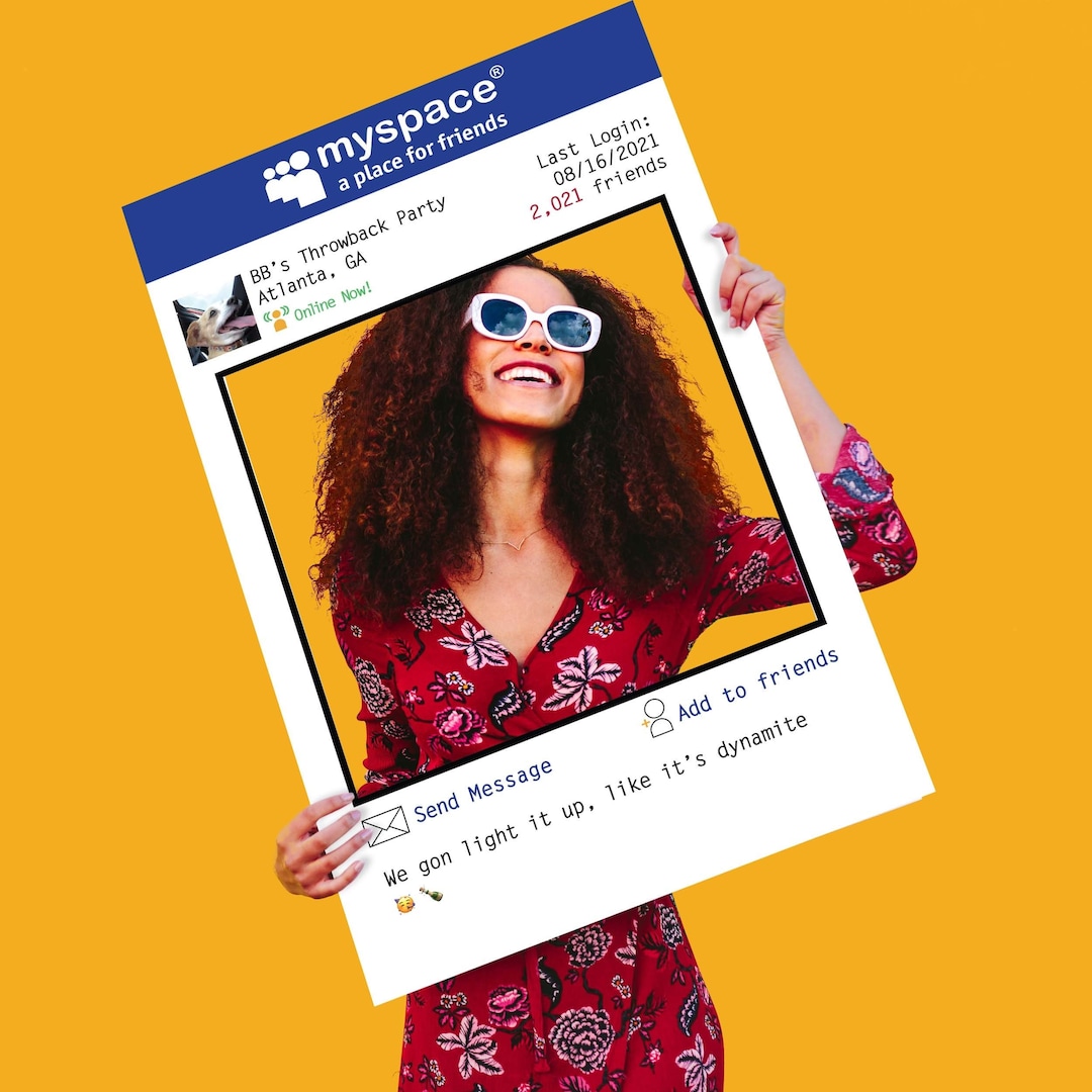 Custom Myspace Photo Booth Frame: 90s/2000s Party Prop (24" X 36") - Etsy