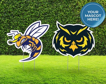 Mascot Yard Sign - Etsy
