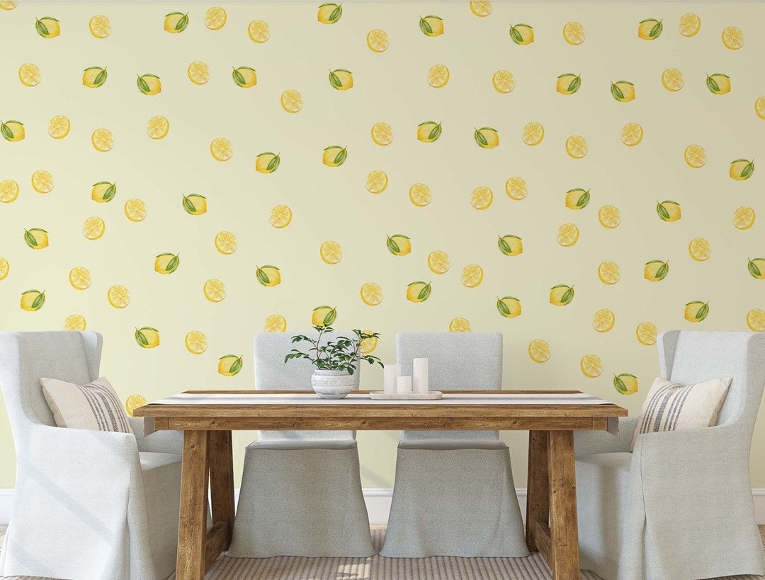 48 Pack Watercolor Lemons | Peel & Stick Wall Decals | Renter Friendly ...