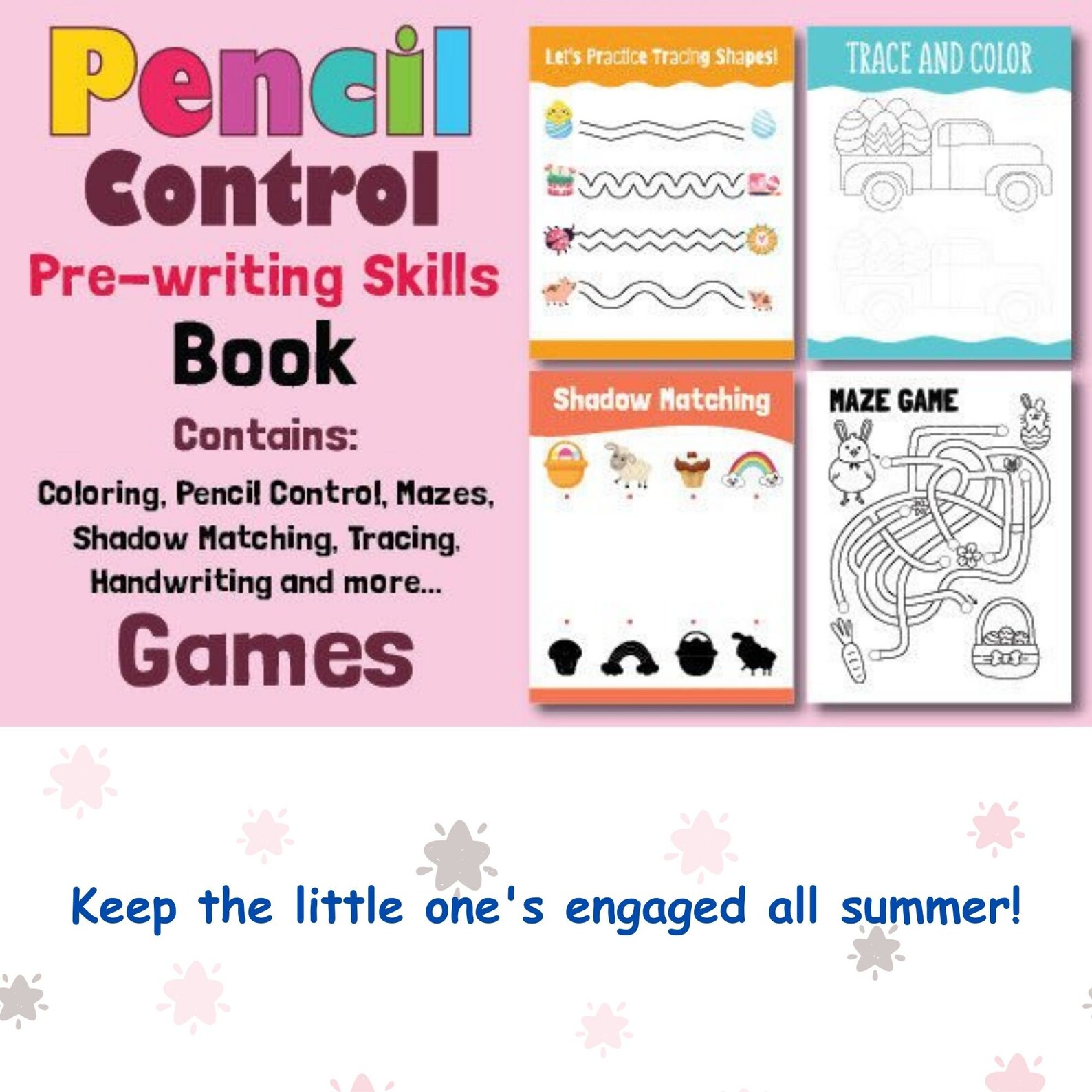 Pre-k Kindergarten 1st Grade Summer Mega Activities Learning - Etsy