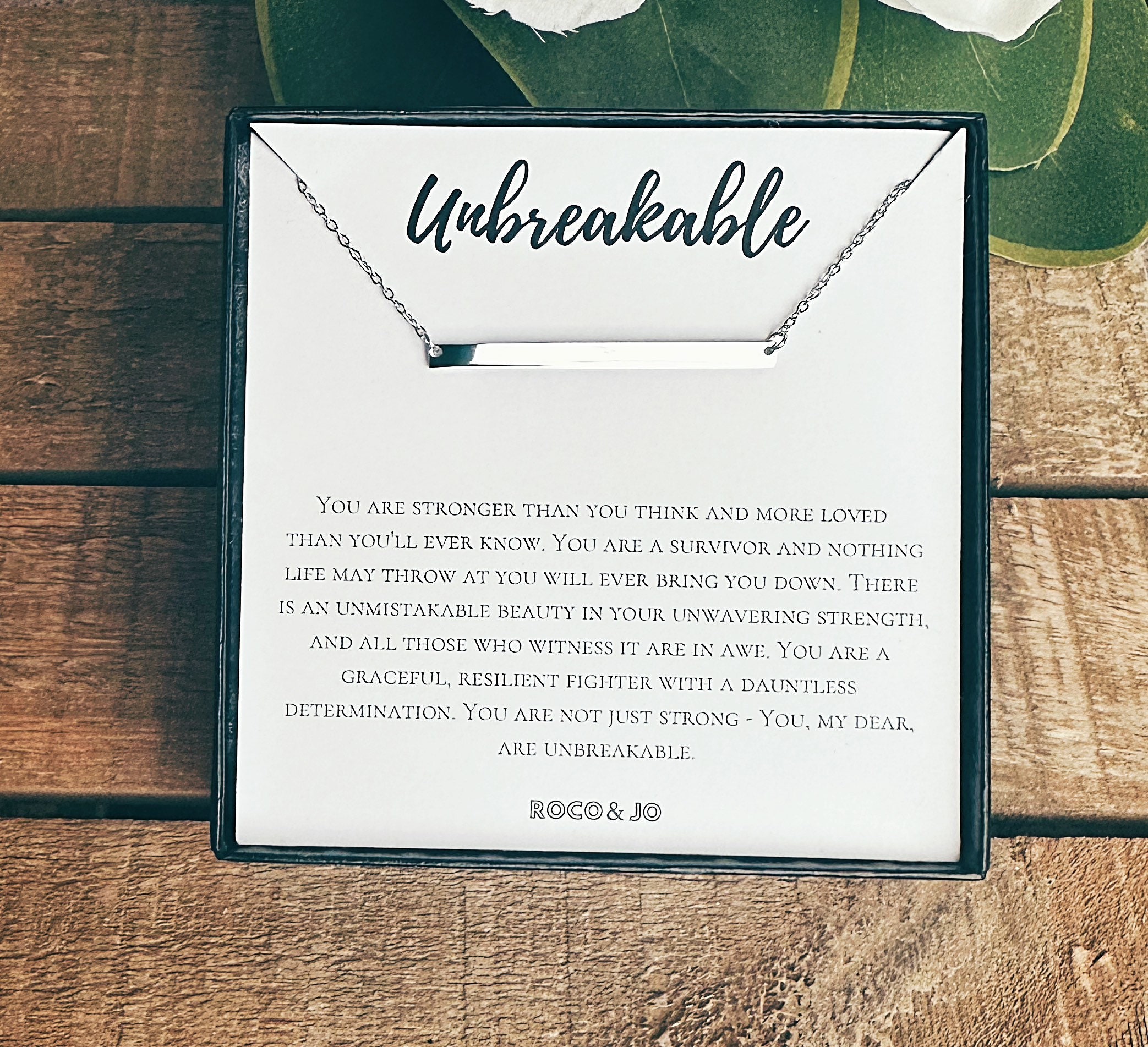 Unbreakable Strength Bar Pendant Necklace - Etsy