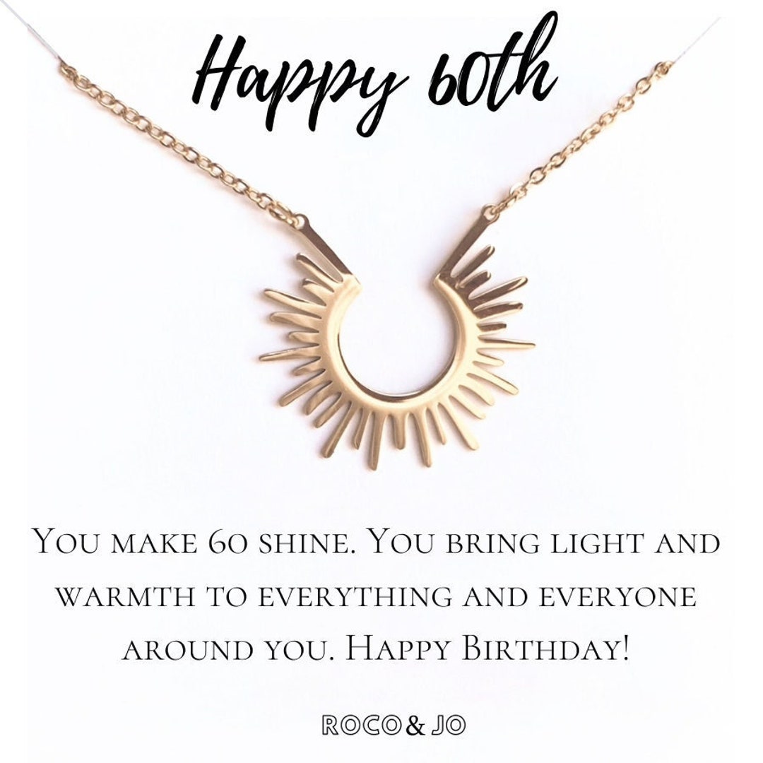 60th Birthday Pendant Necklace - Etsy