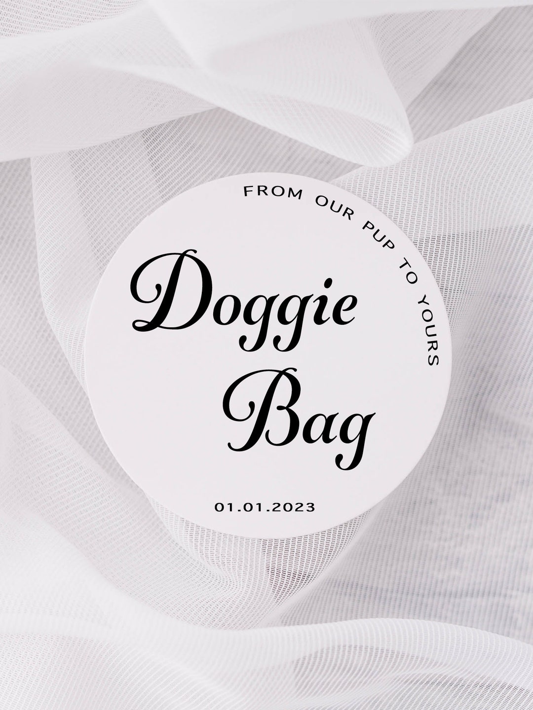 Custom Doggie Bag Stickers, Bulk Round White Matte Stickers for Treat ...