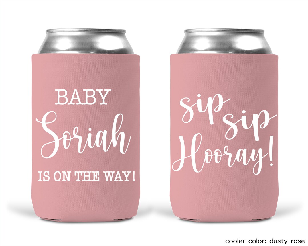 Sip Sip Hooray Baby Shower Can Cooler, Custom Koozies, Baby Shower ...