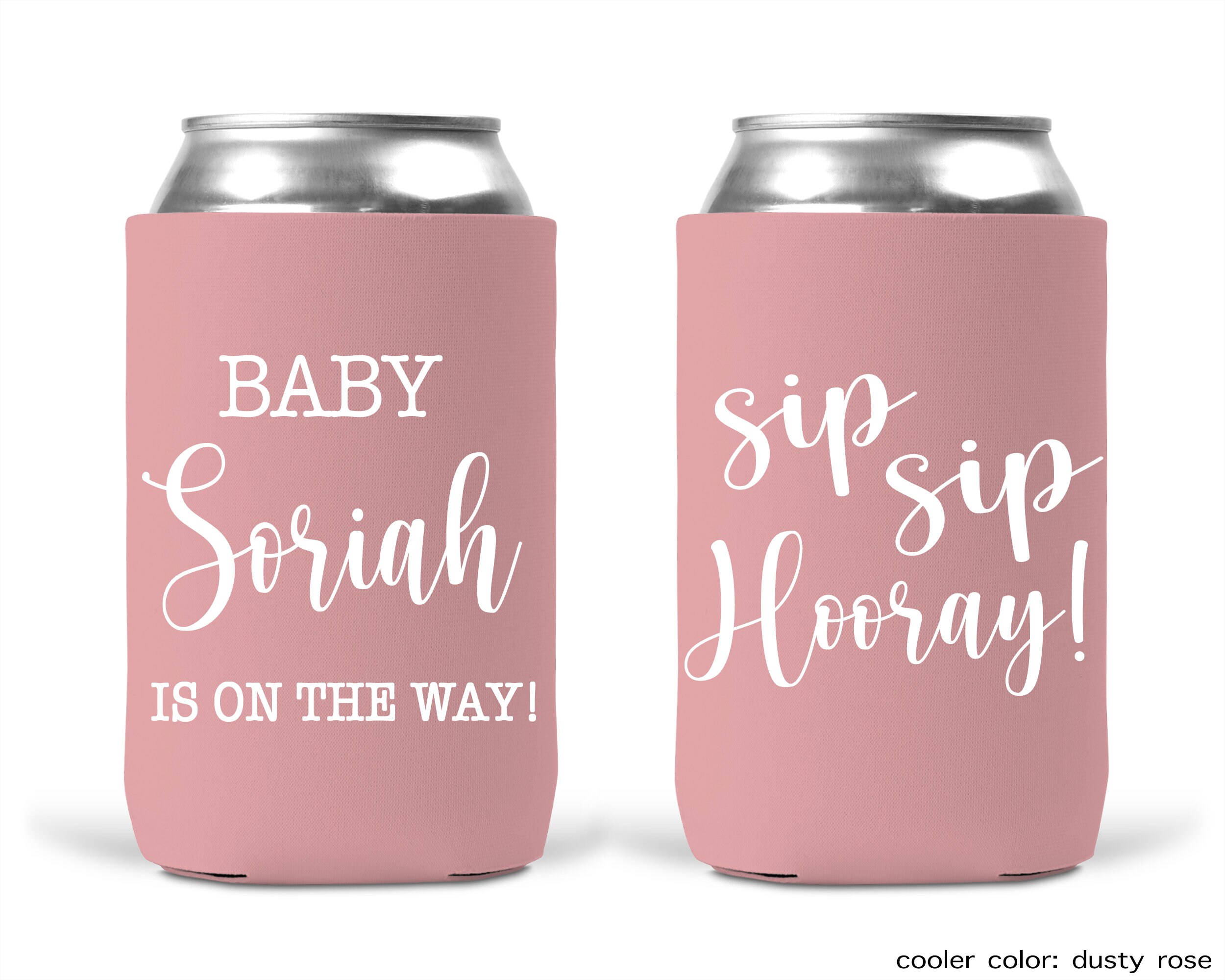 Sip Sip Hooray Baby Shower Can Cooler Custom Koozies Baby - Etsy