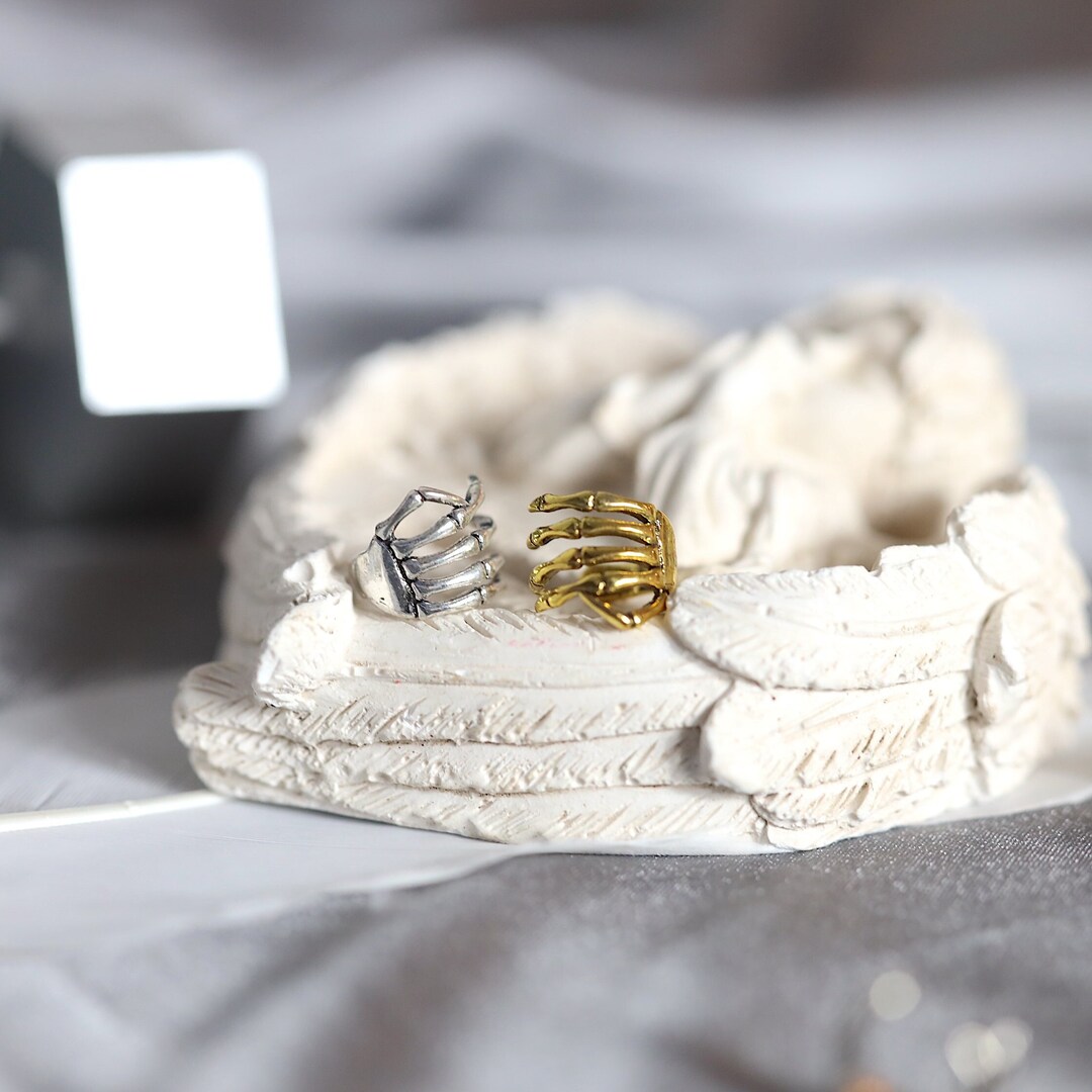 Skeleton Hand Ear Cuffs, Gold Hand Ear Cuffs, Silver Skeleton Ear Cuffs ...