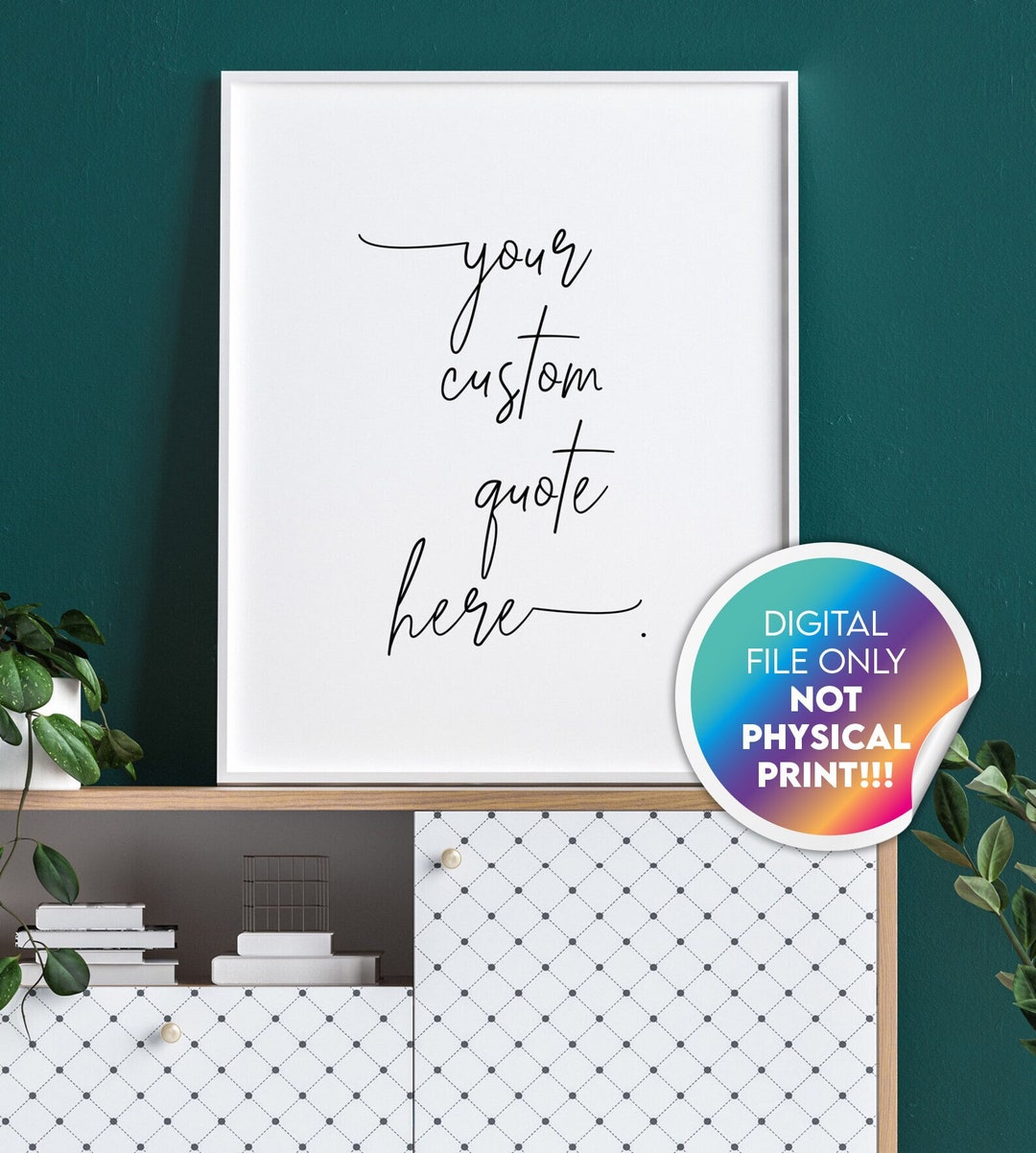 Downloadable Wall Art, Custom Text Print, Quote Wall Art, Personalised ...