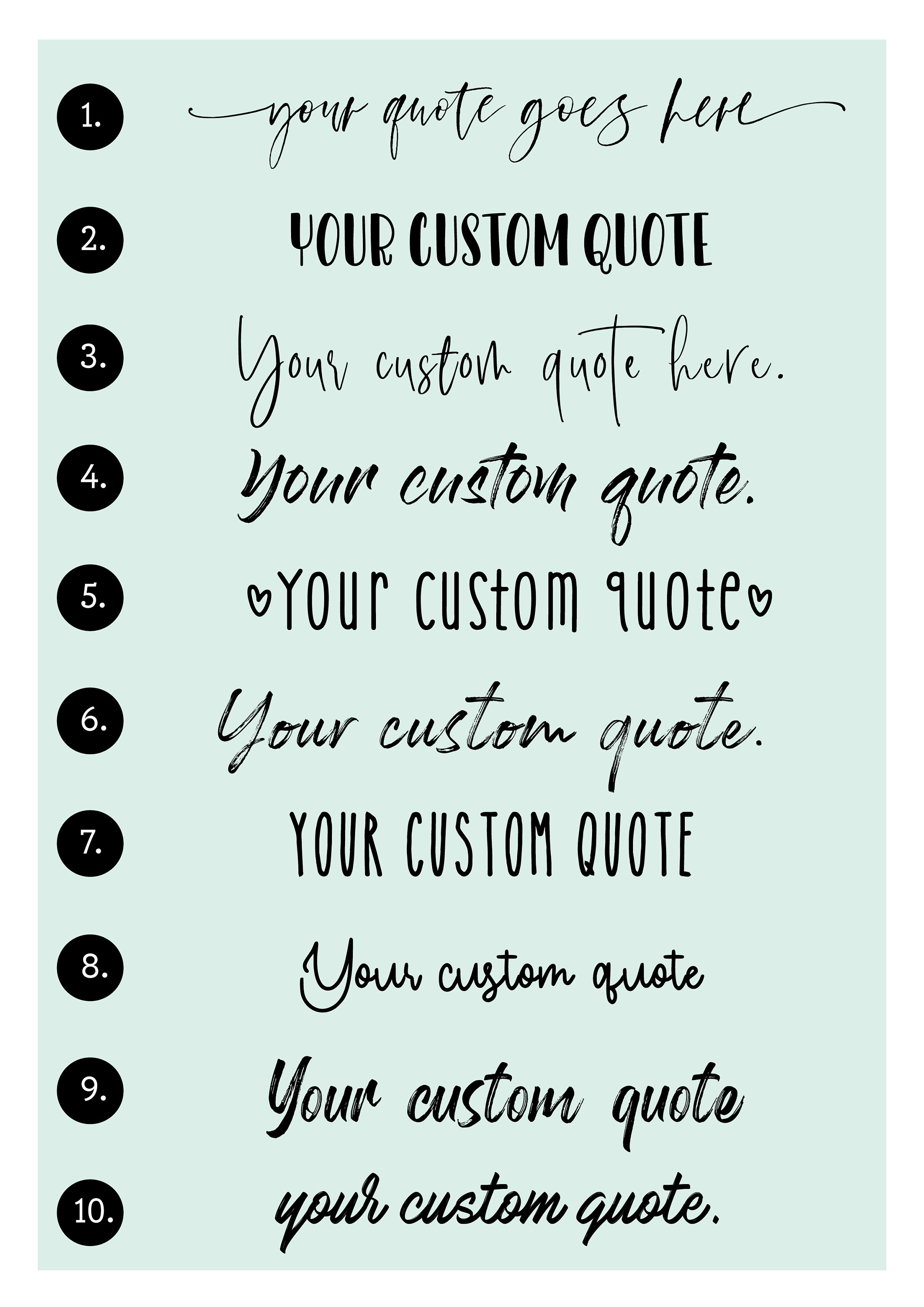 Downloadable Wall Art Custom Text Printable Quote Quote | Etsy