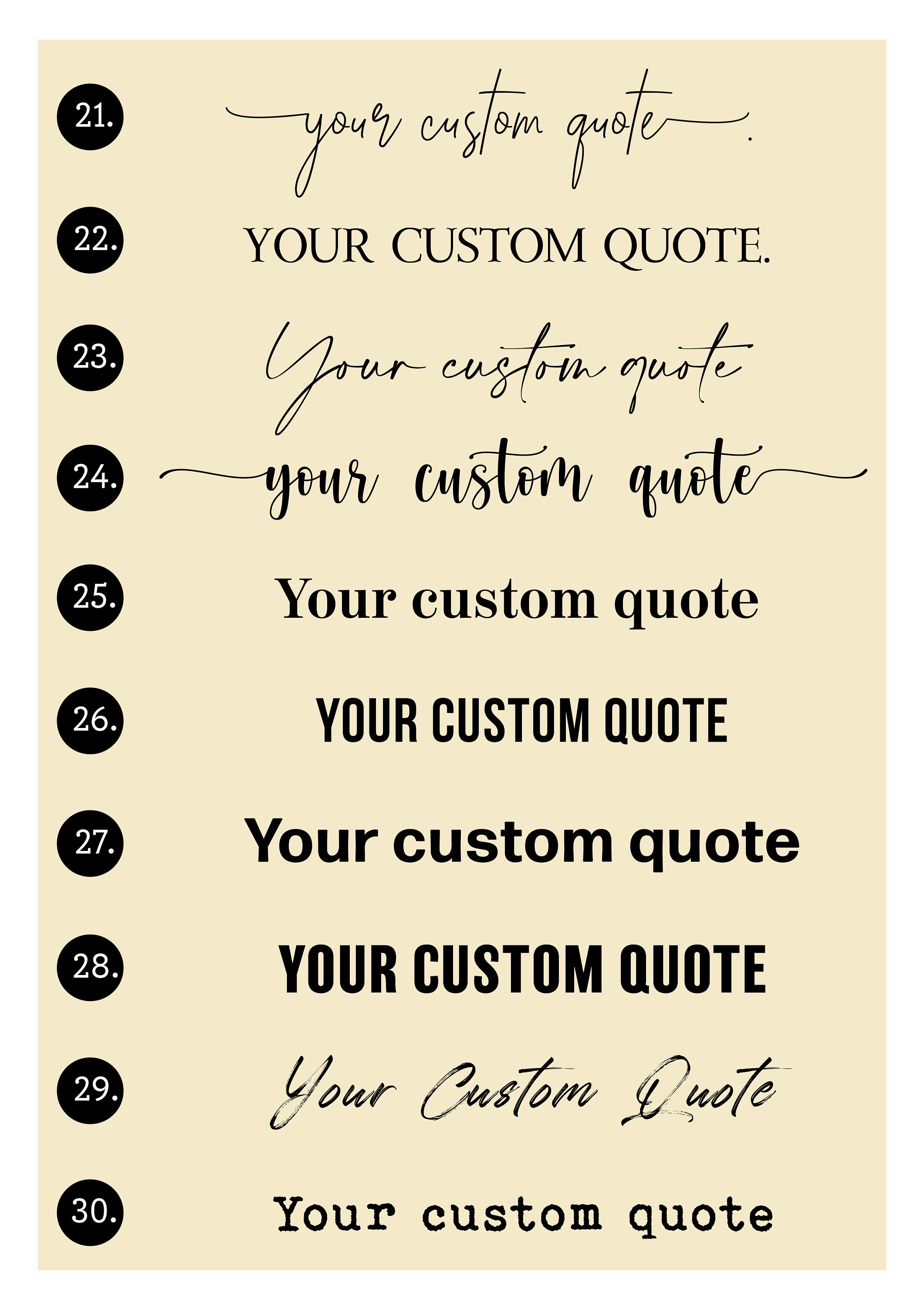 Downloadable Wall Art Custom Text Printable Quote Quote | Etsy