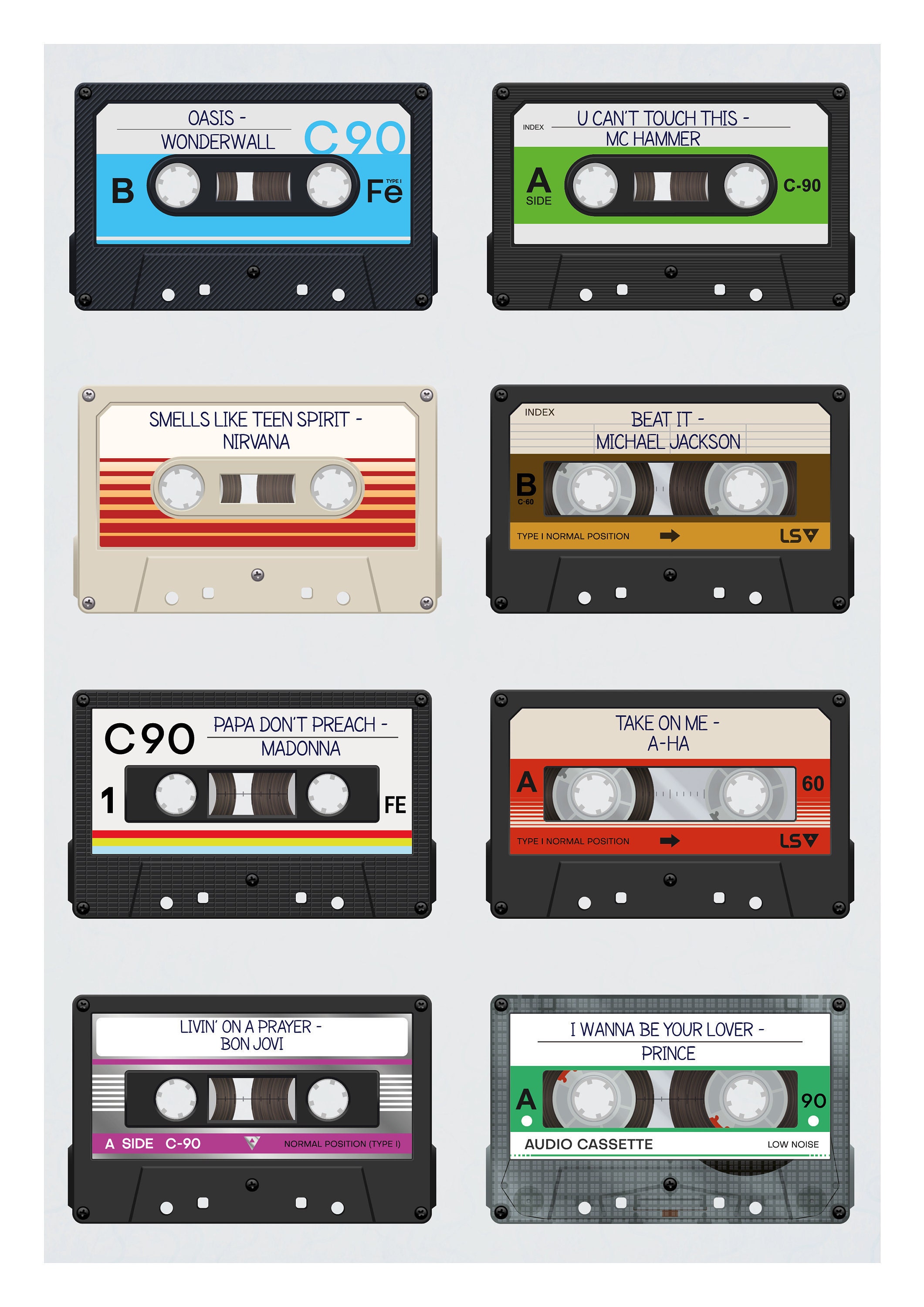 Personalised Cassette Print Poster Customise Poster with | Etsy