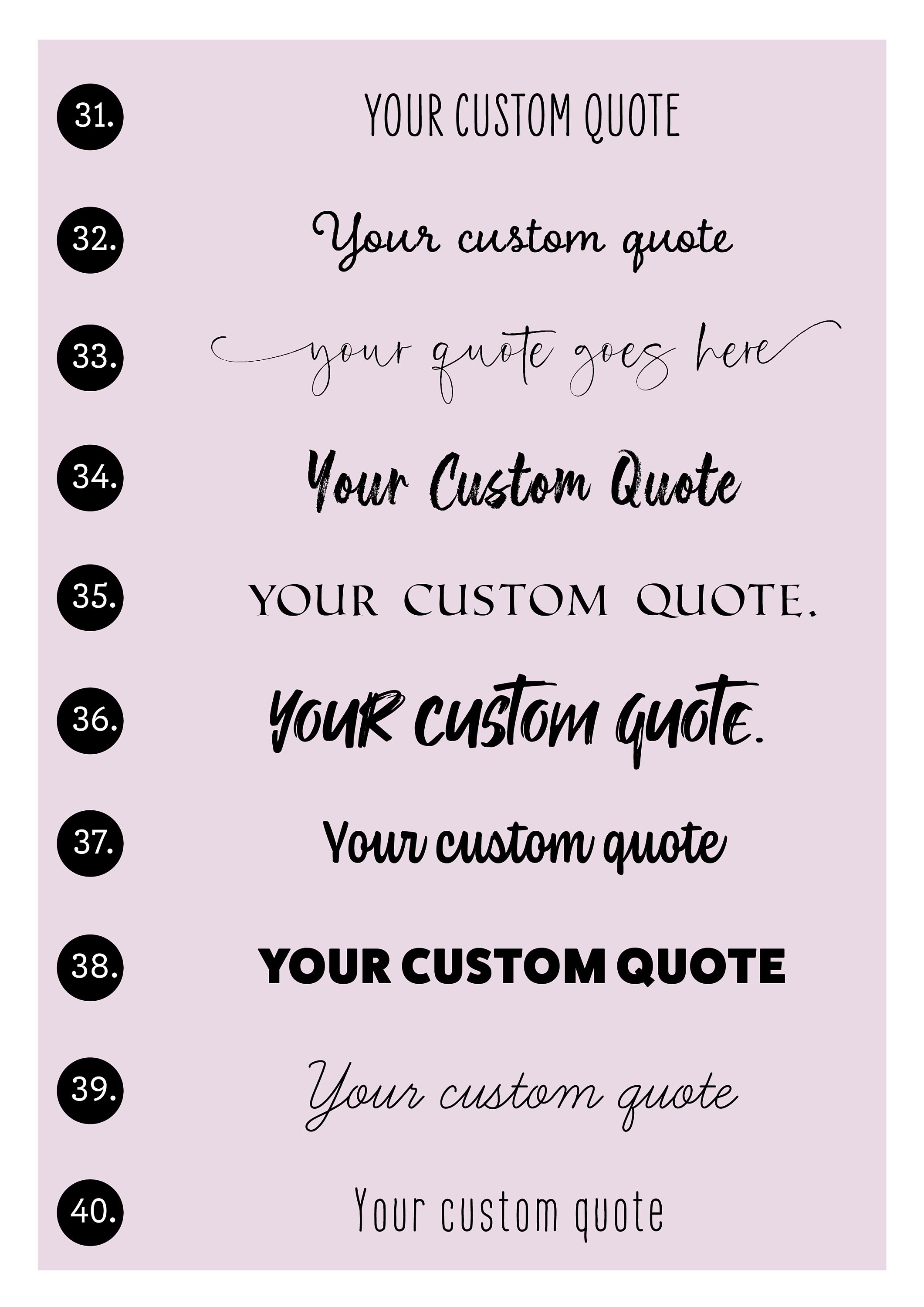 Downloadable Custom Quote Custom Text Custom Quote Quote | Etsy