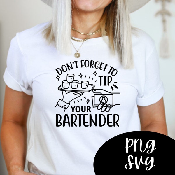 Tip Your Bartender Svg - Etsy UK
