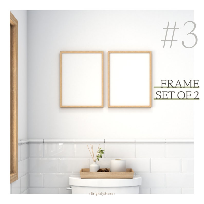 Bathroom Frame Mockup, Bathroom Poster Mockup, Frame Mockup Bundle ...