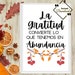 Gratitude Spanish Printable Art, Spanish Thanksgiving Print, Dia De ...
