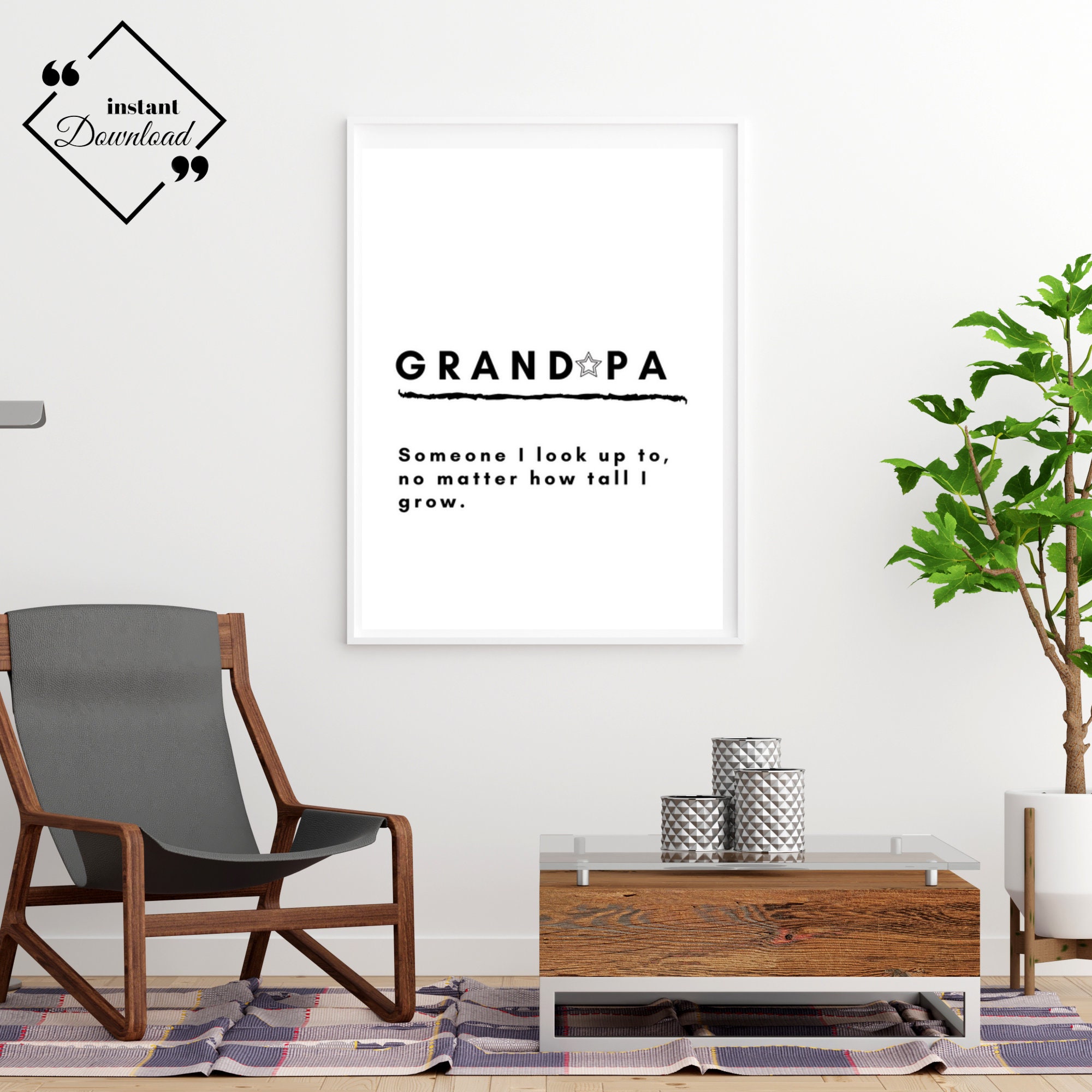 Grandpa Definition Print Gift for Grandad Granddad Gifts From Kids ...