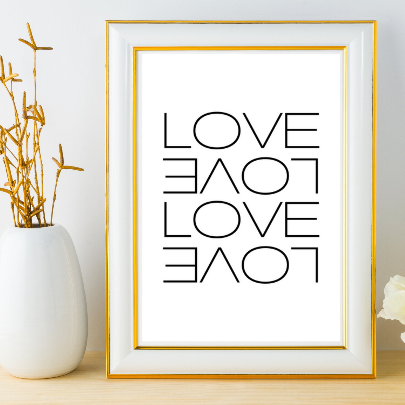 Love Wall Quote, Romantic Wall Art, Romantic Gift for Her, House ...
