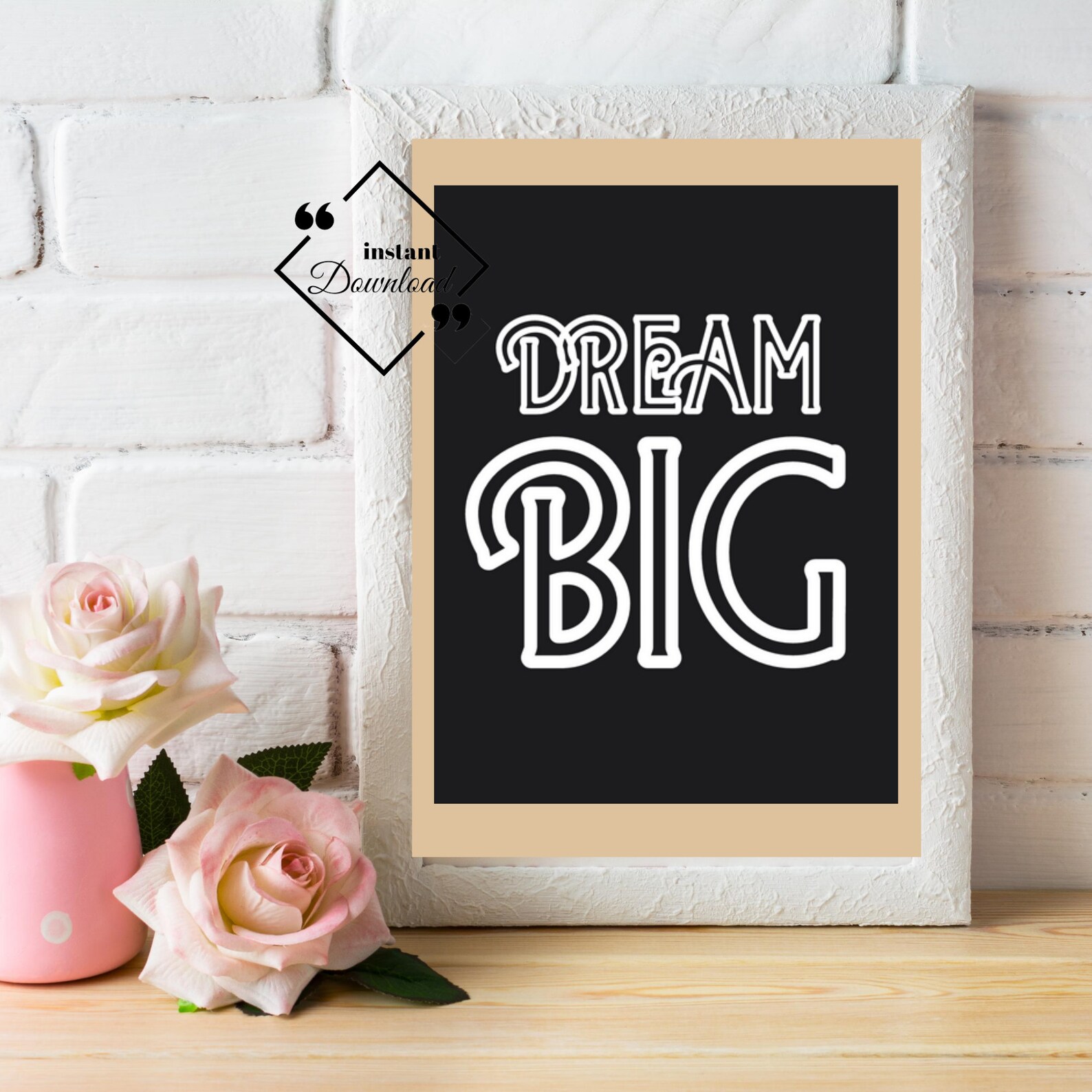 Printable Quotes Poster Dream Big for Your Home or Office Décor, Quote ...
